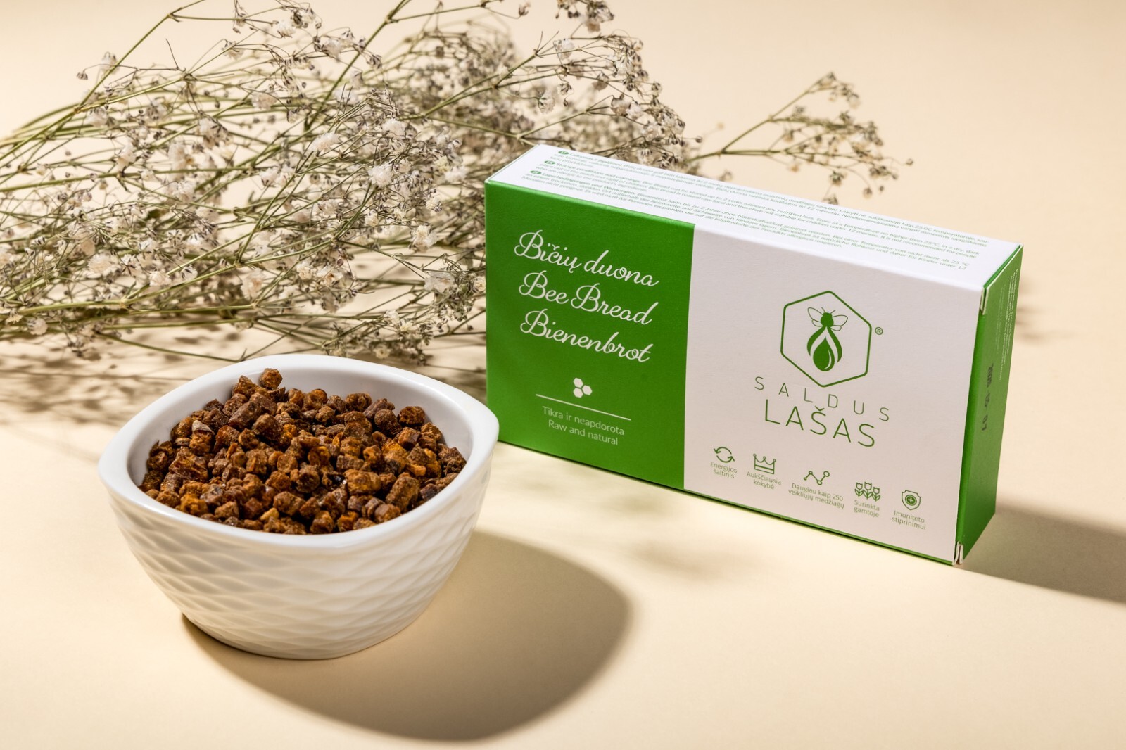 100% Natural Bee Bread, Raw, Organic, Fermented Bee Pollen, Perga ...