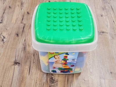Lego Duplo QUATRO 5357 Bucket 59 pc Large Chunky Bricks Container Tub ...