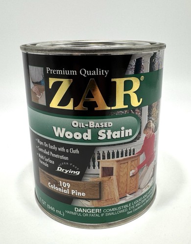 Zar 109 Colonial Pine Oil-Based Interior Wood Stain 1 Quart. New ...