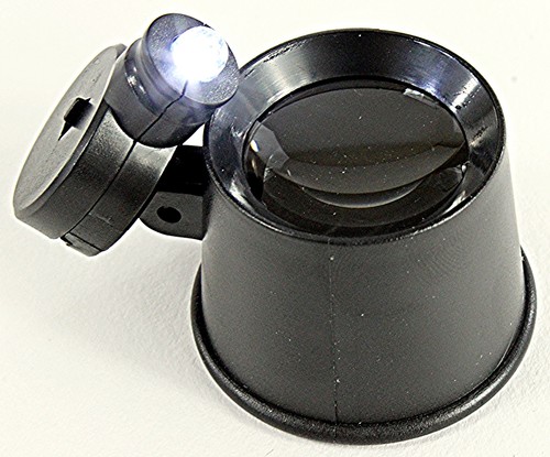 Magnifier - LED Illuminated Eye Loupe 15X 25mm Diam. PRO (EL15XLEDPRM ...