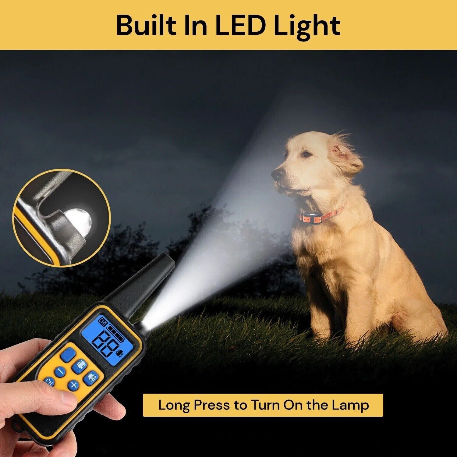 Anti Bark Pet Dog Training Collar Remote Control Obedience Collar E ...