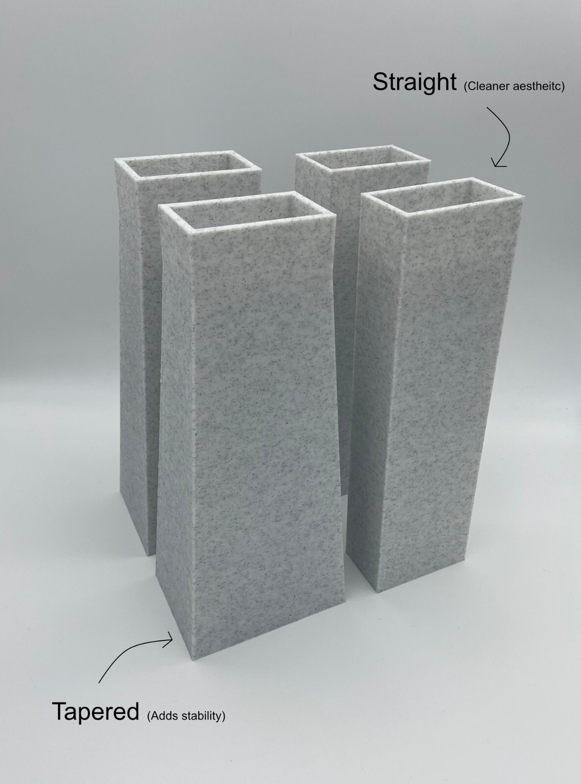 Table Leg Extenders / Risers - Square - Tapered - Pack of 4 | eBay UK