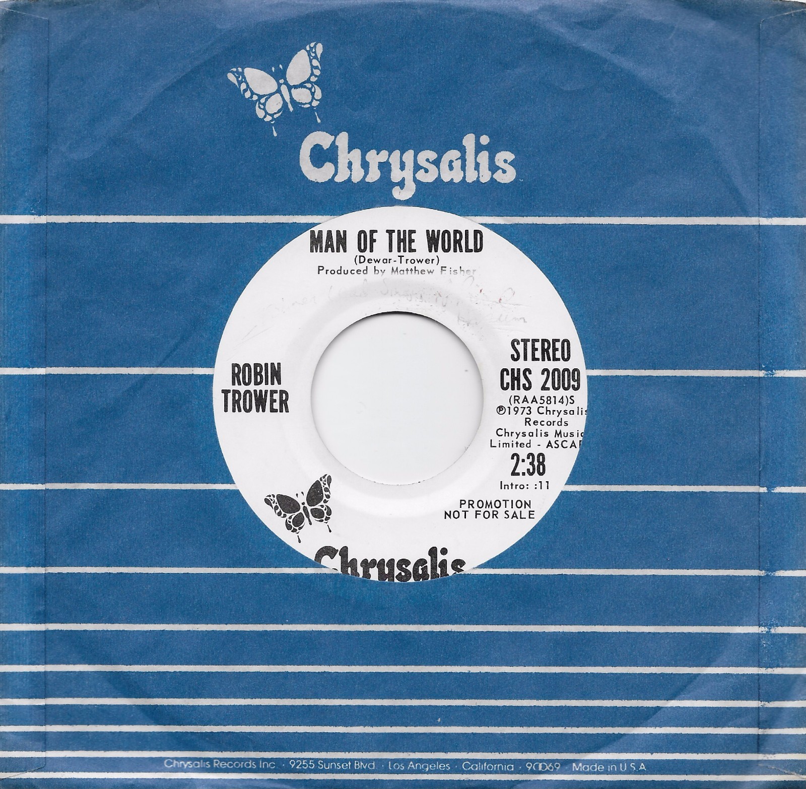 ROBIN TROWER Man Of The World rare promo 45 from 1973 PROCOL HARUM | eBay