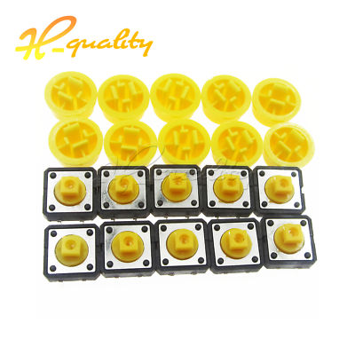 10PCS 12*12*7.3mm Tactile Switch Momentary Key Button Switch 12x12x7.3 ...