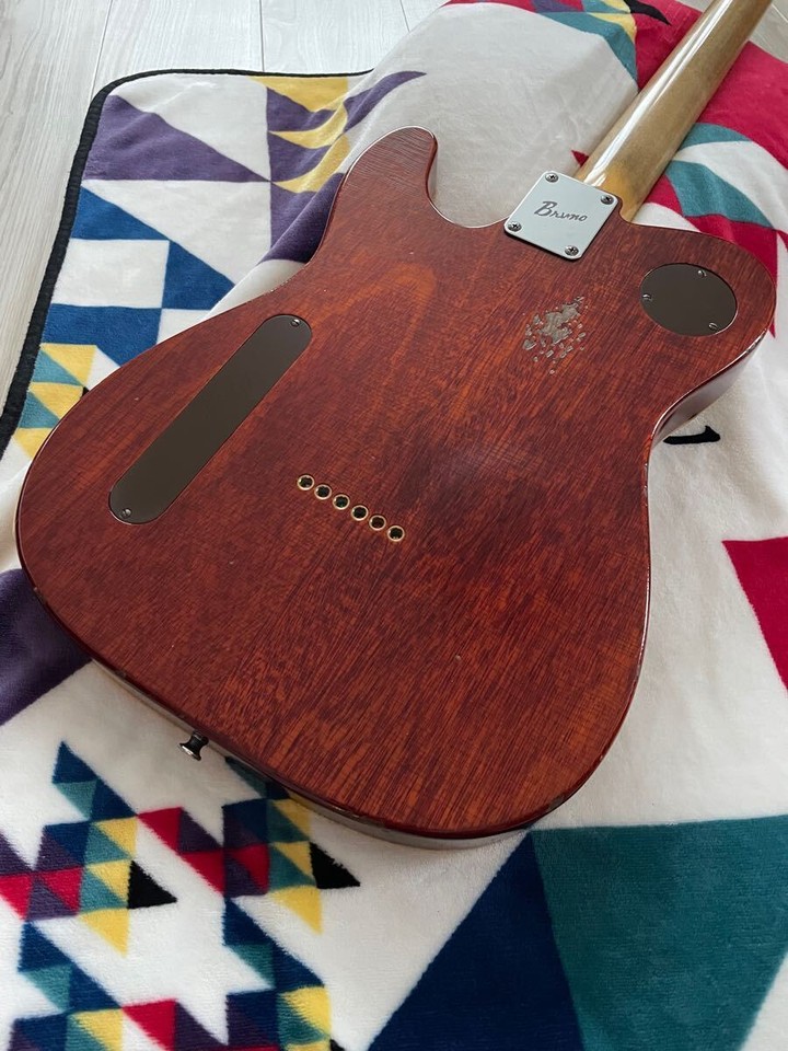 Electric Guitar Bruno TN-295 Thinline Gold Top Flamed Top | eBay