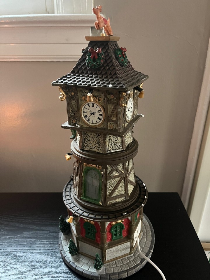 Lemax Village Christmas Clock Tower, #45735, Sound, Lights, Motion work ...