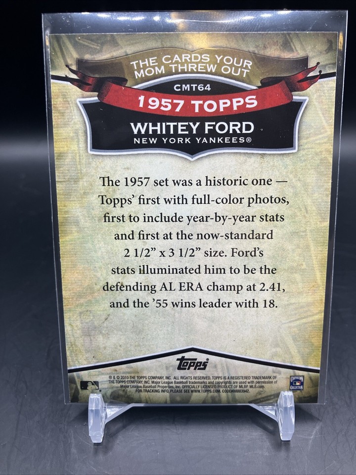 2010 Topps Whitey Ford Cards Your Mom Threw Out Insert #CMT64 New York ...