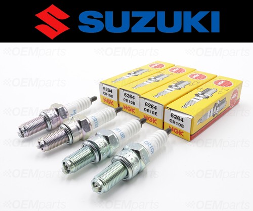Set of (4) NGK CR10E Spark Plug Suzuki (See Fitment Chart) #09482-00460 ...