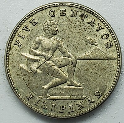 1944 Five Centavos Filipinas Phillipines United States of America Coin ...