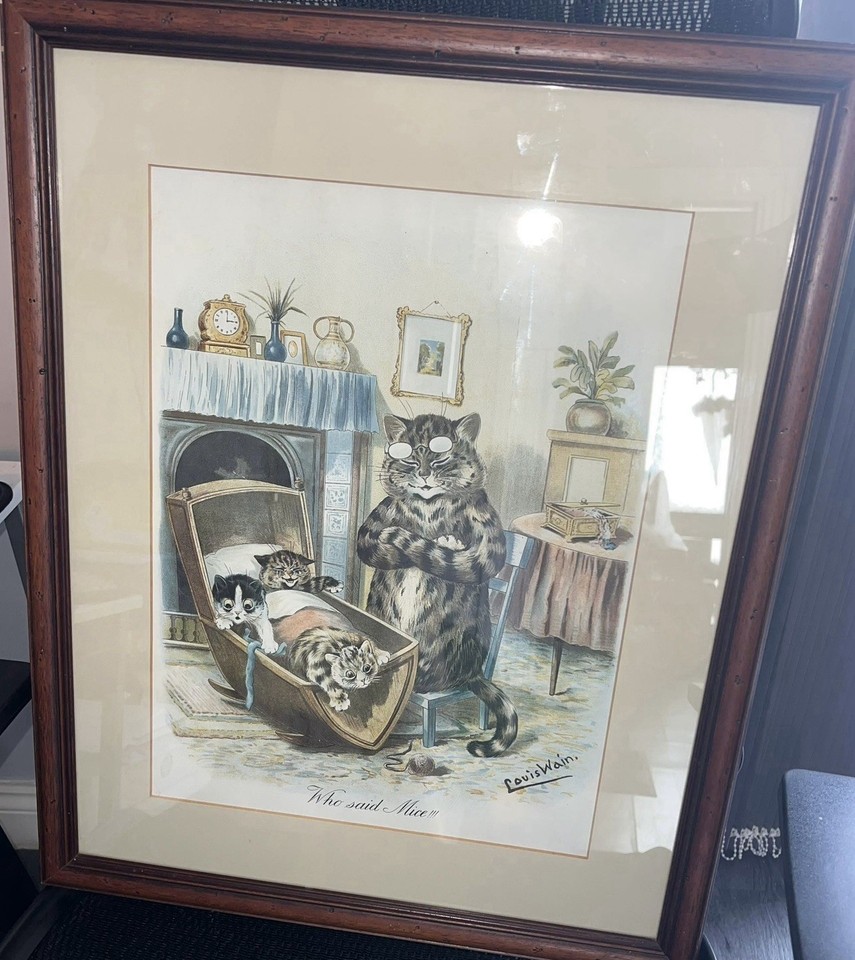 Very Rare Find - Louis Wain’s ‘Who Said Mice’ Signed Framed | eBay UK