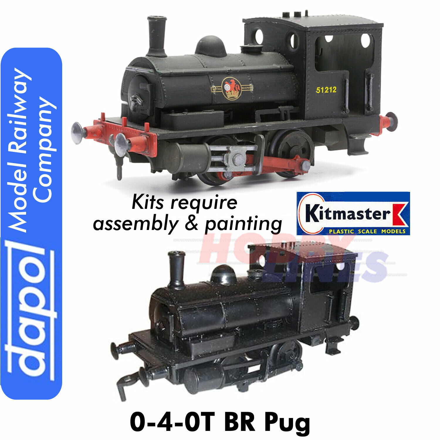 SADDLE TANK PUG 0-4-0 Loco Railway KitMaster StaticModel OO Gauge Kit ...