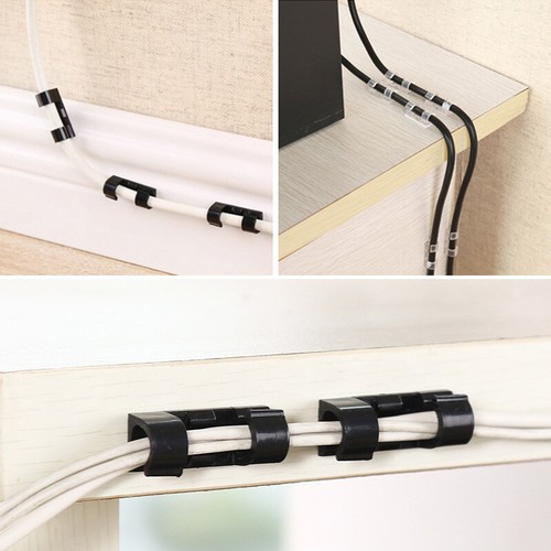 20/40 PCS Self-Adhesive Cable Clips Holder Cord Wire Line Management ...