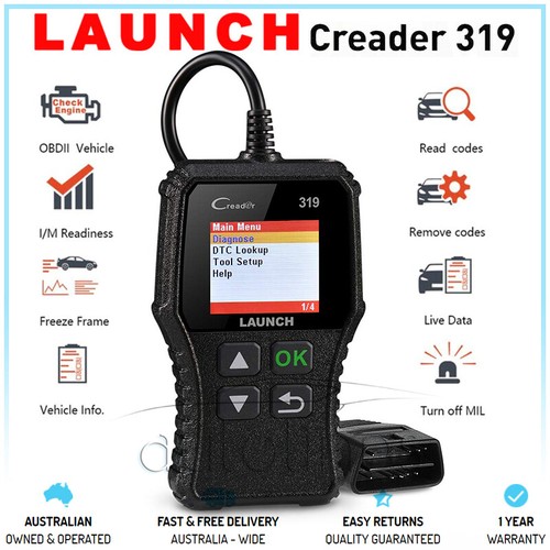 LAUNCH CR319 OBD2 Car Engine Fault Code Reader Diagnostic Scanner Tool ...