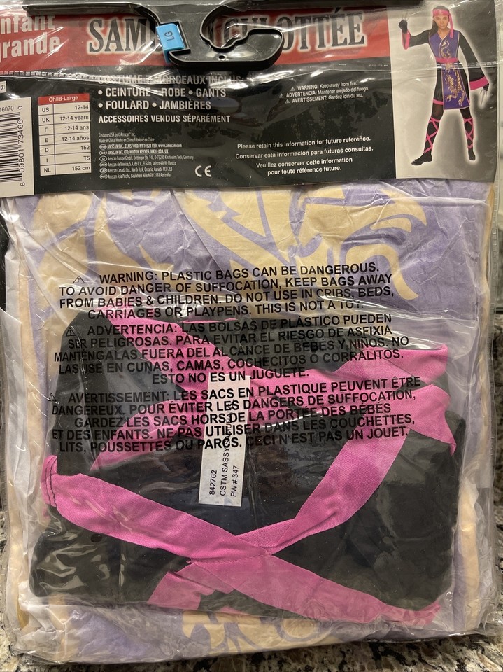 Sassy Samurai Costume Child M, L, XL | eBay