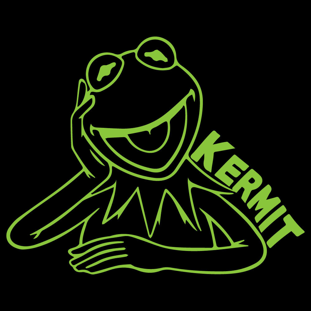 6.8" KERMIT v2 Vinyl Decal Sticker Car Window Laptop Muppet Frog | eBay