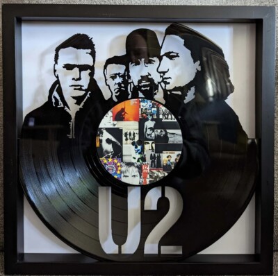 U2 - Vinyl Album cut into Art - Framed | eBay