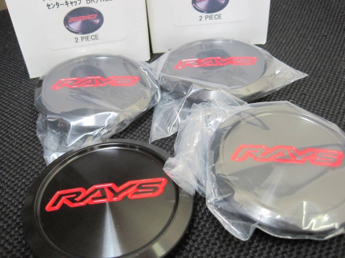 RAYS Volk Racing Center Cap ZE40 TE37 Ultra Saga Sonic CE28 G25 BK/RD ...