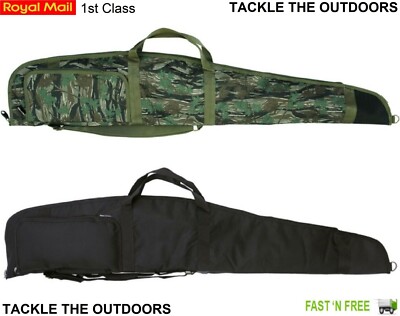 Padded Air Rifle Gun Carry Case Black Or Camo Includes Pocket - Shotgun ...
