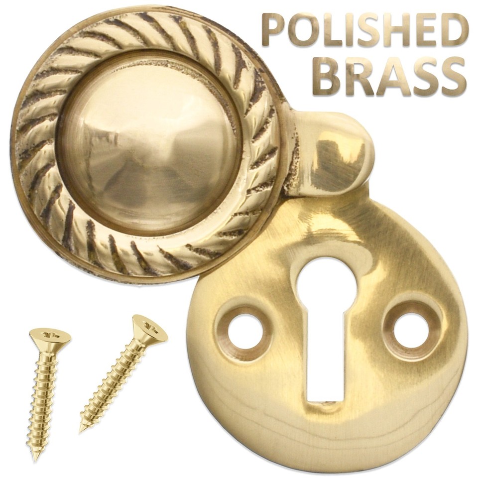 KEY HOLE COVERS Escutcheon Plate Keyhole Lock Silver/Gold QUALITY DOOR ...