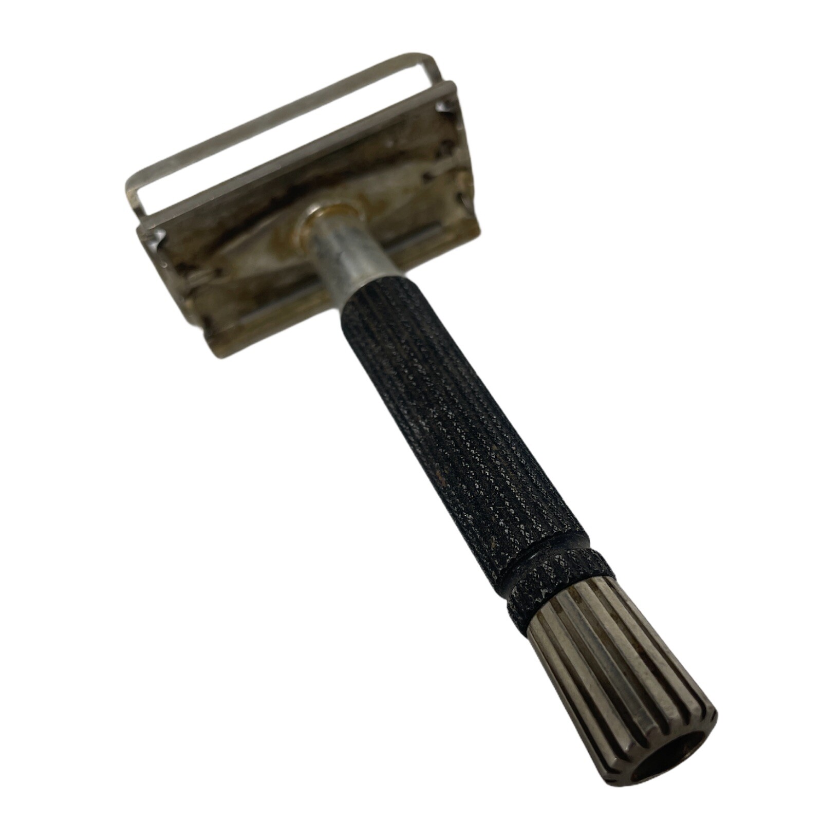 VINTAGE GILLETTE BLACK HANDLE SAFETY RAZOR MADE IN USA REG US PAT OFF ...