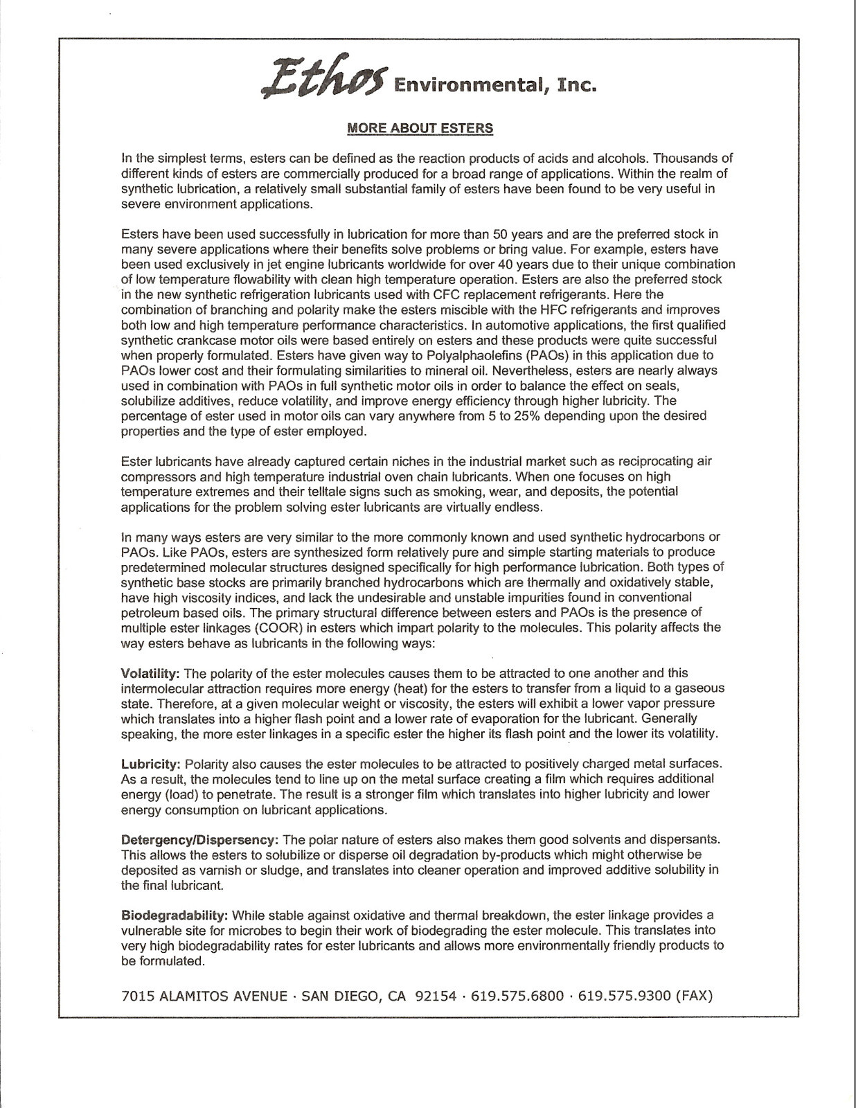 Ethos FR Fuel Reformulator (Original 2006 Formulation) ~ 4 ctn sizes ...