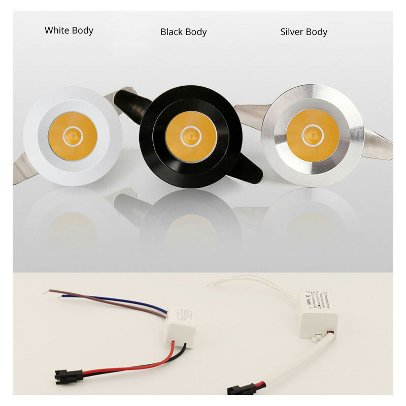 Mini 1W Recessed LED Ceiling Downlight Cabinet Spot Light Lamp 110V ...