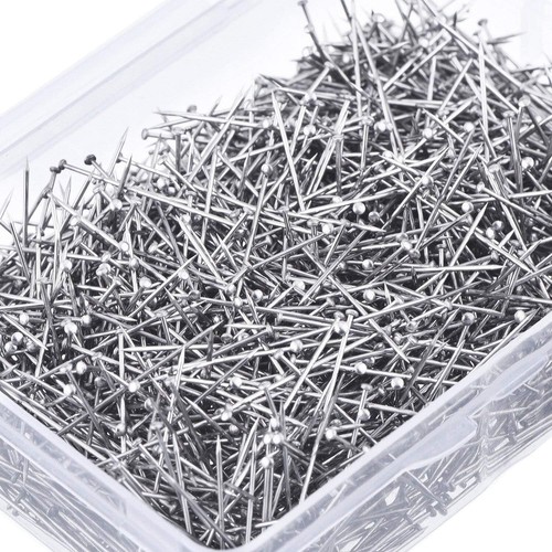 2000 Pcs Head Pins 1 Inch Straight Pin for Crafts Fine Satin Dressmaker ...