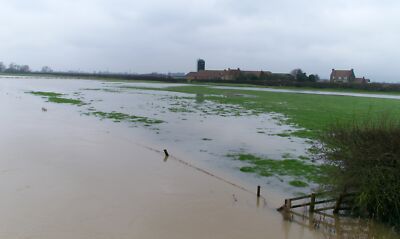 Photo 12x8 Flooded out Yedingham View towards Derwent farm from ...