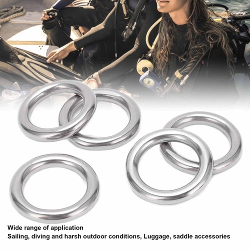 5pcs Boat Round Rings Stainless Steel 304 Seamless Welded O Type ...
