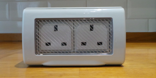 Clipsal Weatherproof Outdoor IP55 250V 13A 2 Gang Unswitched Socket ...