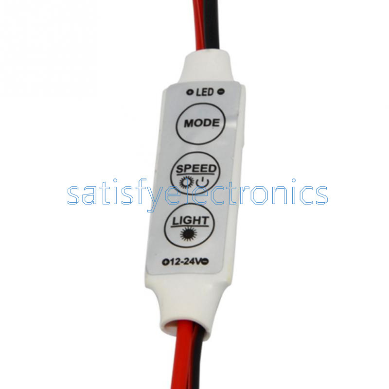 1PCS Mini 12V LED Strip Light Dimmer Controller with On Off Switch for ...