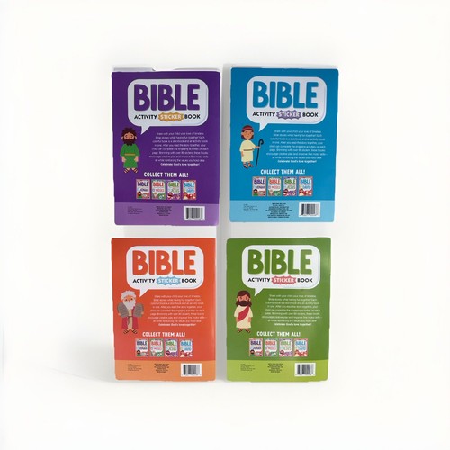 4 Christian Bible Fun Activity Sticker Books Seek Find - Jesus, Jonah ...
