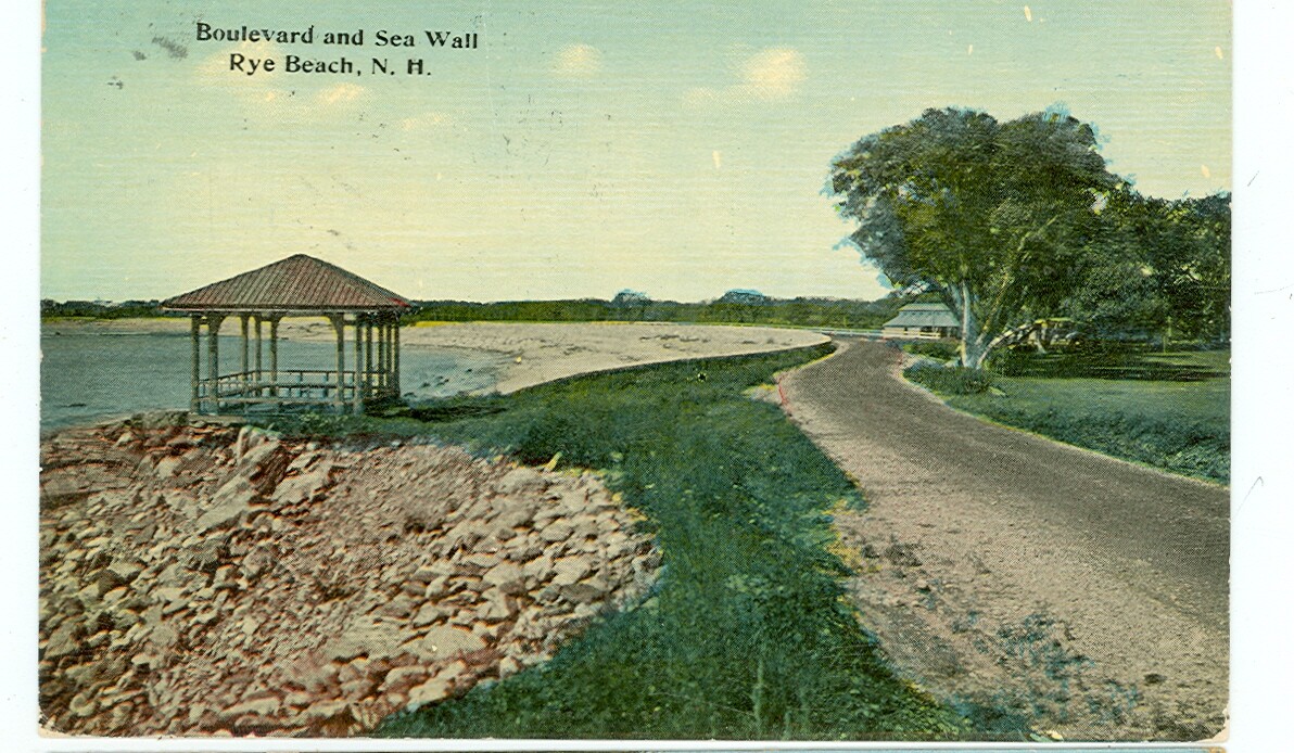 RYE BEACH,NEW HAMPSHIRE-BOULEVARD AND SEA WALL-PM1912-(NH-R) | eBay