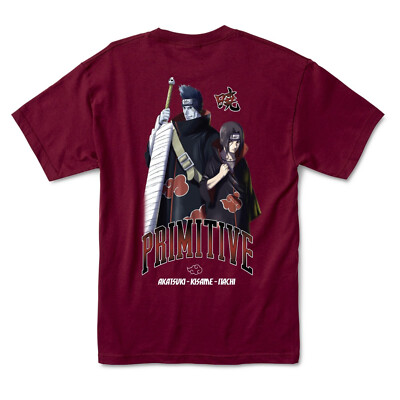 SMALL BURGUNDY PRIMITIVE X NARUTO AKATSUKI TEE | eBay