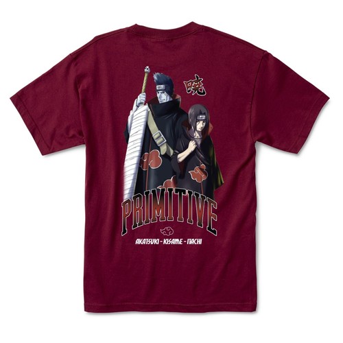 SMALL BURGUNDY PRIMITIVE X NARUTO AKATSUKI TEE | eBay