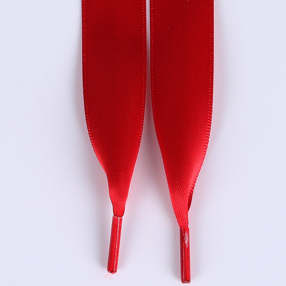 2cm Wide Unisex Various Colors Ribbon Satin Shoe Laces Flat Sport ...