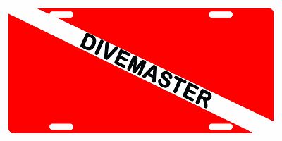 SCUBA FLAG Custom License Plate Emblem DIVEMASTER DIVER Version | eBay