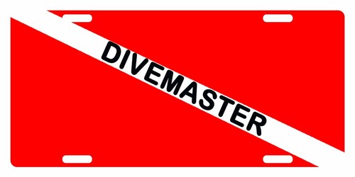 SCUBA FLAG Custom License Plate Emblem DIVEMASTER DIVER Version | eBay