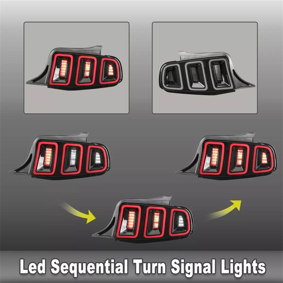 Tail Light Assembly For 2010-2014 Ford Mustang Clear LED Driver ...