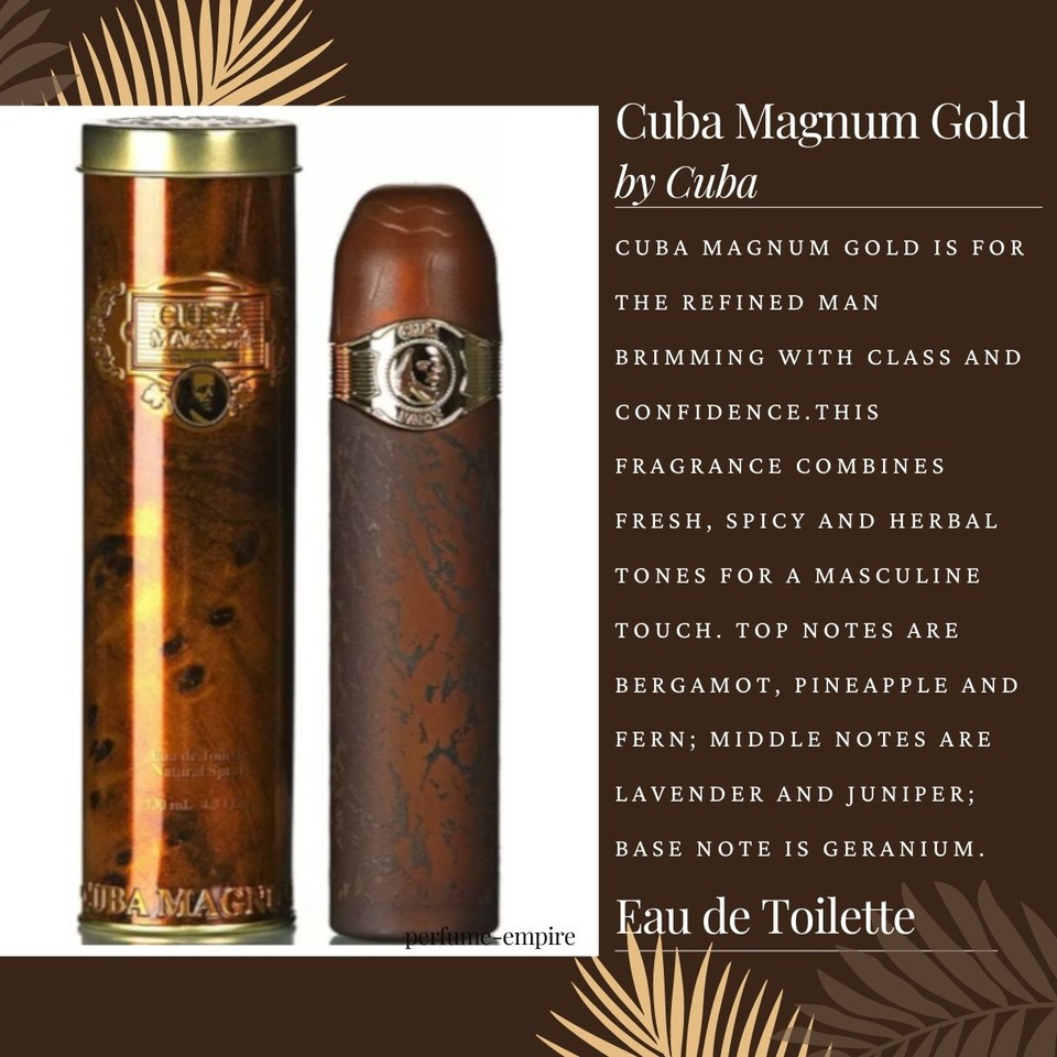 Cuba Magnum Gold by Cuba cologne for men EDT 4.3 oz New In Can | eBay