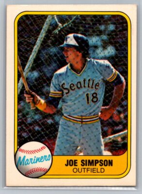 1981 Fleer #616 Joe Simpson Seattle Mariners Baseball Card | eBay