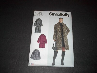Simplicity Pattern 9685 Misses' Chic Coat / Jacket in Three Great ...