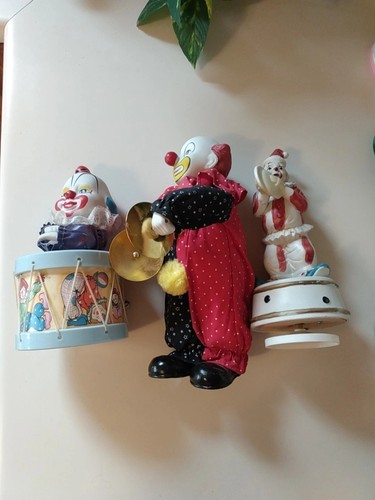 3 Clown Wind Up Music Boxes , All Work | eBay