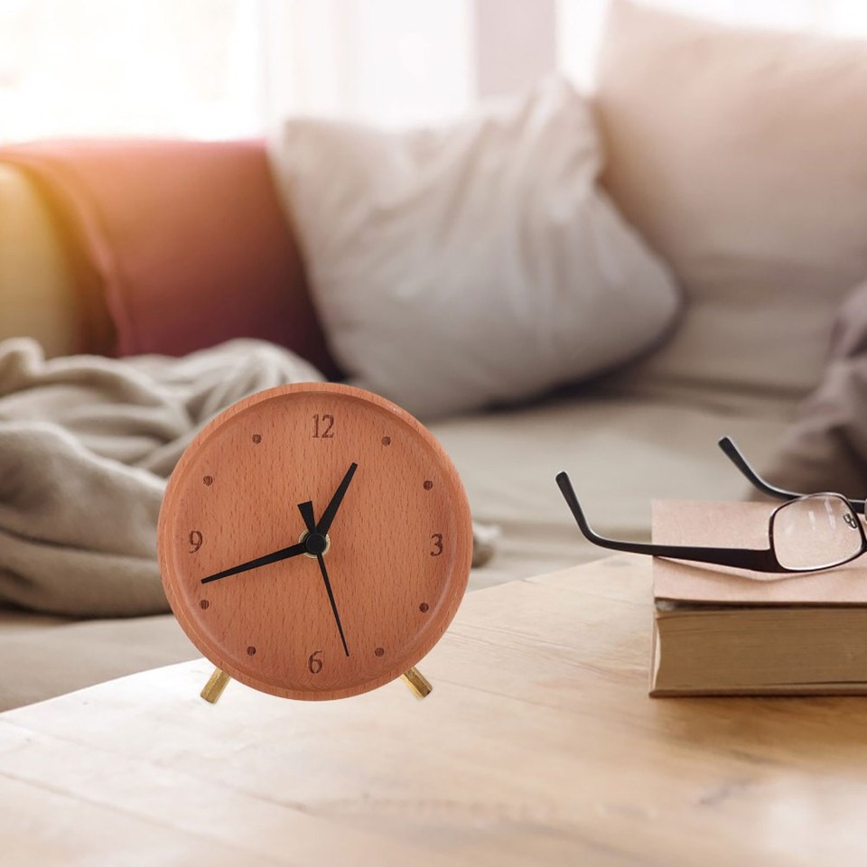 Modern Table Analog Clock Counter for Office Decorative Small Desk ...