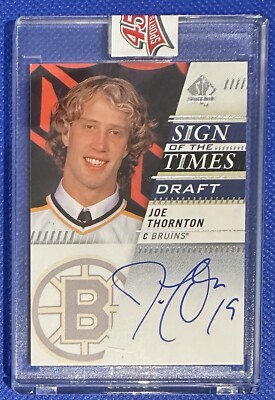 2019-20 SP Authentic Joe Thornton Sign Of The Times Draft Auto 1:7,039 ...