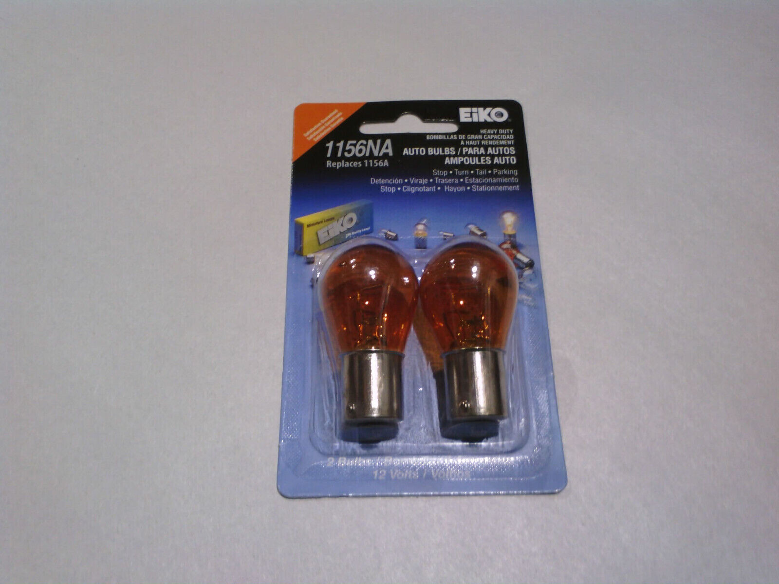 EiKO Automotive Lighting 1156NA-BP Eiko Hi-Temp Amber Miniature Lamp ...