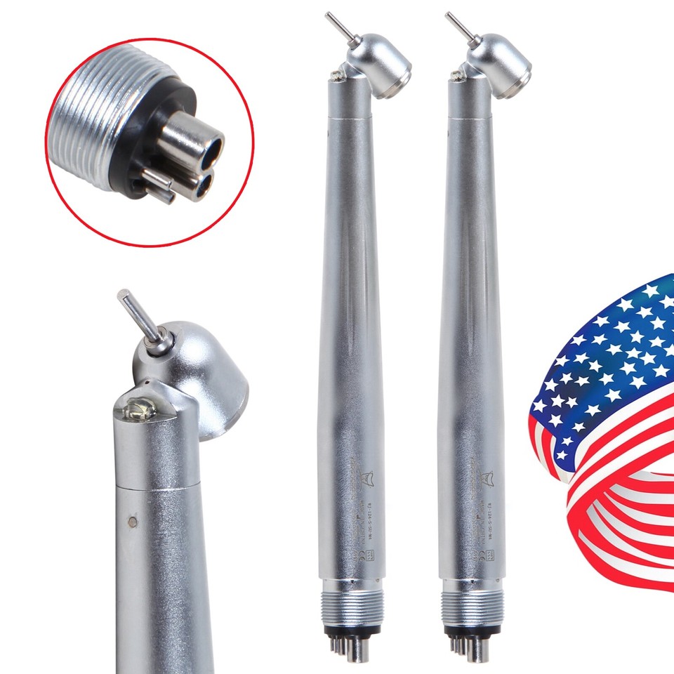 1-30 Dental LED 45° Degree Surgical High Speed Handpiece Push 4 Holes ...