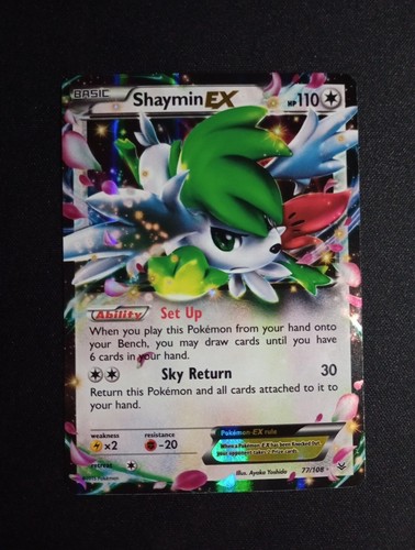 Roaring Skies Shaymin EX Holofoil Pokemon TCG #77/108 XY Generation | eBay