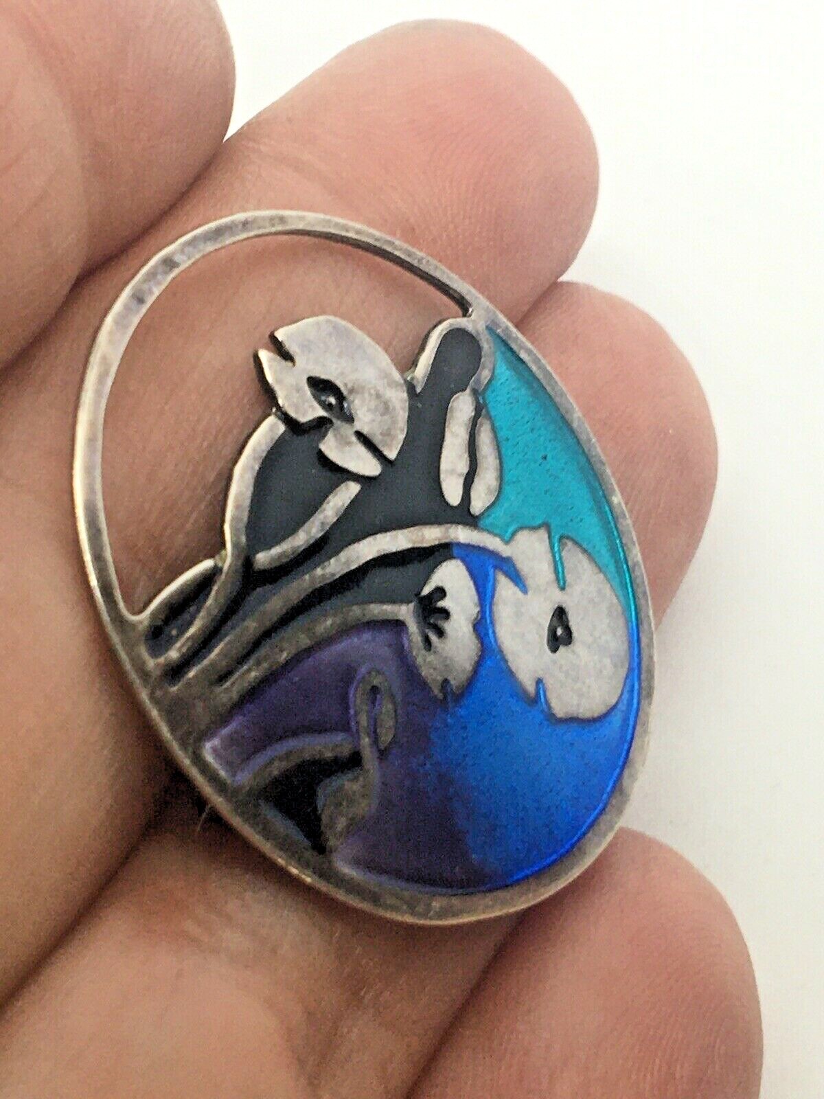 Scottish Jewelry PPC Pat Cheney Enamel Sterling Silve… - Gem