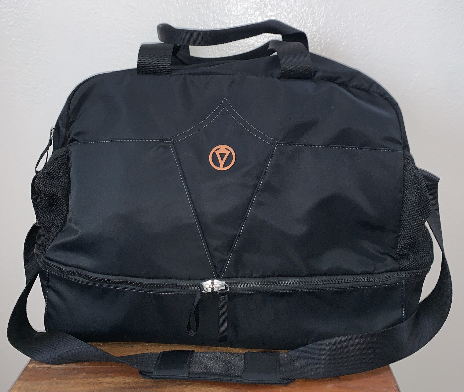 Ivivva Weekend Explorer Black Satin Duffle Tote Bag Travel | eBay